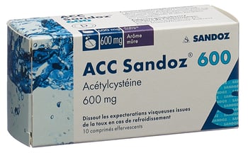 ACC Sandoz Brausetabl 600 mg mit Brombeeraroma Ds 10 Stk | Coop ...