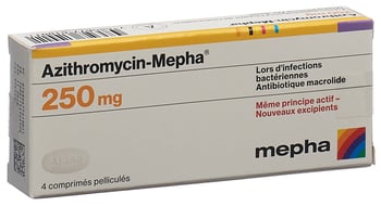 AZITHROMYCINE Mepha Filmtabl 250 mg Blist 4 Stk | Coop Vitality Apotheke