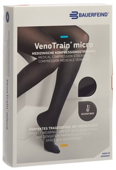 Bauerfeind VenoTrain Micro CCL2 ATU XL plus/short pied fermé noir 1 pce ...