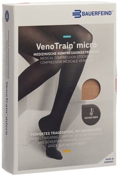 Bauerfeind VenoTrain Micro KKL2 ATU M plus/long geschlossene Fussspitze ...