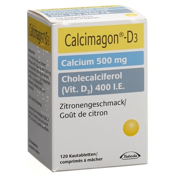 CALCIMAGON D3 Kautabl 500/400 Zitrone Ds 120 Stk | Coop Vitality Apotheke