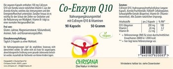 CHRISANA Co-Enzym Q10 Kaps Ds 90 Stk | Coop Vitality Apotheke