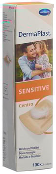 DERMAPLAST Sensitive Centro Strip 3x4cm hautfarbig 100 Stk | Coop Vitality Apotheke