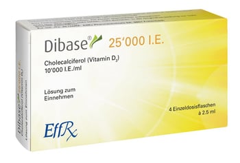 DIBASE Lös 25000 IE (B) Fl 2.5 ml
