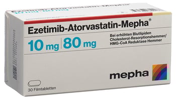 EZETIMIBE ATORVASTATINE Atorvast Mepha Filmtabl 10mg/80mg Blist 30 Stk | Coop Vitality Apotheke