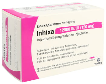 INHIXA Inj Lös 120 mg/0.8ml Fertspr 0.8 ml | Coop Vitality Apotheke