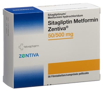 SITAGLIPTINE Metformin Zentiva Filmtabl 50mg/500mg Blist 56 Stk | Coop Vitality Apotheke