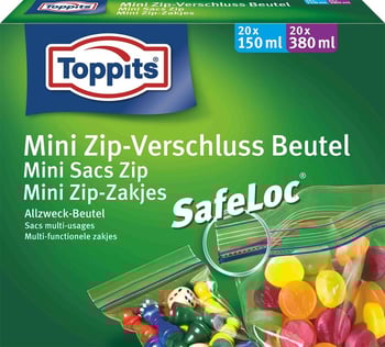 TOPPITS Mini Zip Verschlussbeutel 40 Stk | Coop Vitality Apotheke