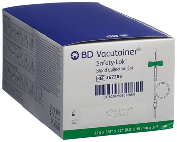 VACUTAINER Blutentnahme Set 21Gx3/4 grün lang 50 Stk | Coop Vitality ...