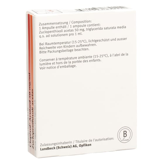CLOPIXOL Acutard Inj Lös 50 mg/ml Amp 1 ml | Coop Vitality Apotheke