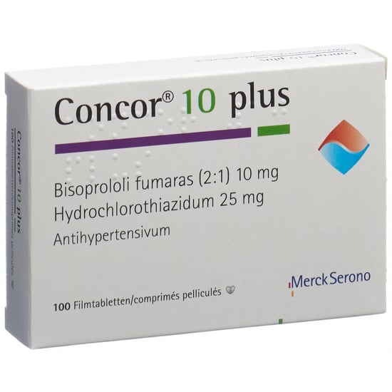 CONCOR 10 plus Filmtabl 10/25 mg Blist 100 Stk | Coop Vitality Apotheke