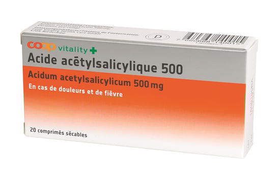 Coop Vitality Acetylsalicylsäure Tabl 500 mg Blist 20 Stk | Coop Vitality Apotheke
