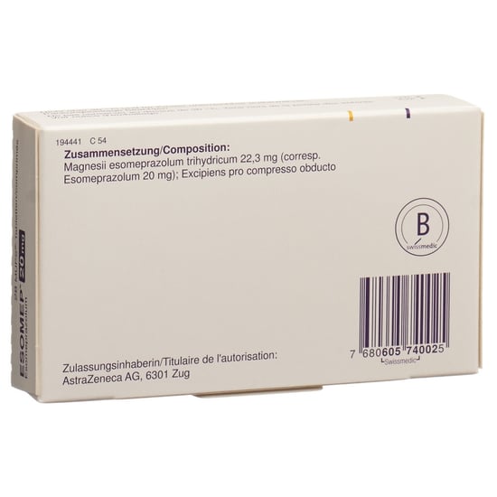 ESOMEP MUPS Tabl 20 mg Blist 28 Stk | Coop Vitality Apotheke