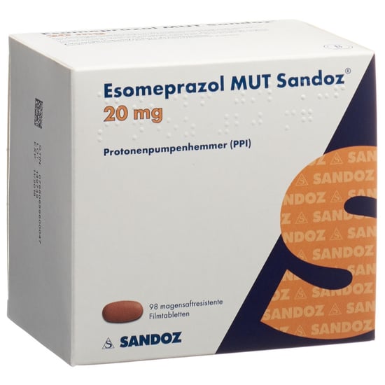 ESOMEPRAZOLE MUT Sandoz Filmtabl 20 mg Blist 98 Stk | Coop Vitality ...