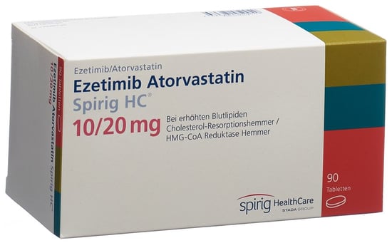 EZETIMIBE ATORVASTATINE Atorvast Spirig HC Tabl 10 mg/20 mg Blist 90 ...