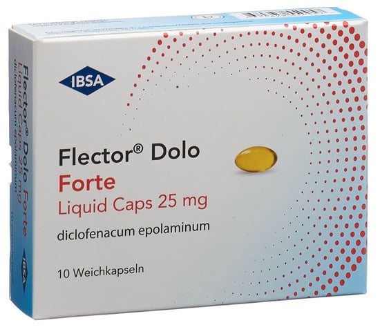 FLECTOR Dolo Forte Liquid Caps Weichkaps 25 mg Blist 10 Stk | Coop ...