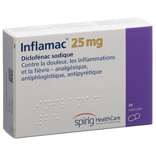 INFLAMAC caps 25 mg blist 30 pce | Pharmacie Coop Vitality