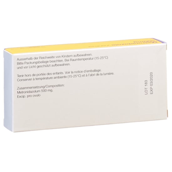 METRONIDAZOLE Zentiva Ovula 500 mg Blist 10 Stk | Coop Vitality Apotheke