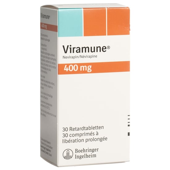 Viramune cpr ret 400 mg blist 30 pce | Pharmacie Coop Vitality