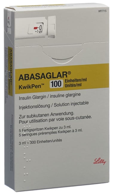 ABASAGLAR Inj Lös 100 E/ml KwikPen (U80) Fertspr 3 ml | Coop Vitality ...