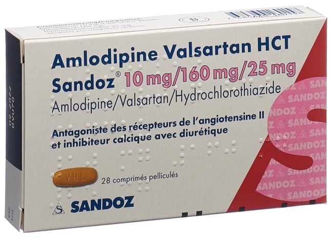 AMLODIPINE VALSARTAN HCT HCT Sandoz Filmtabl 10mg/160mg/25mg Blist 28 ...