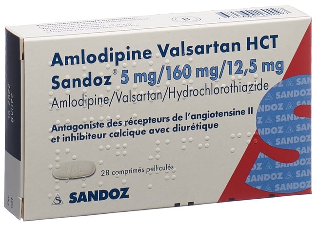 AMLODIPINE VALSARTAN HCT HCT Sandoz Filmtabl 5mg/160mg/12.5mg Blist 28 ...