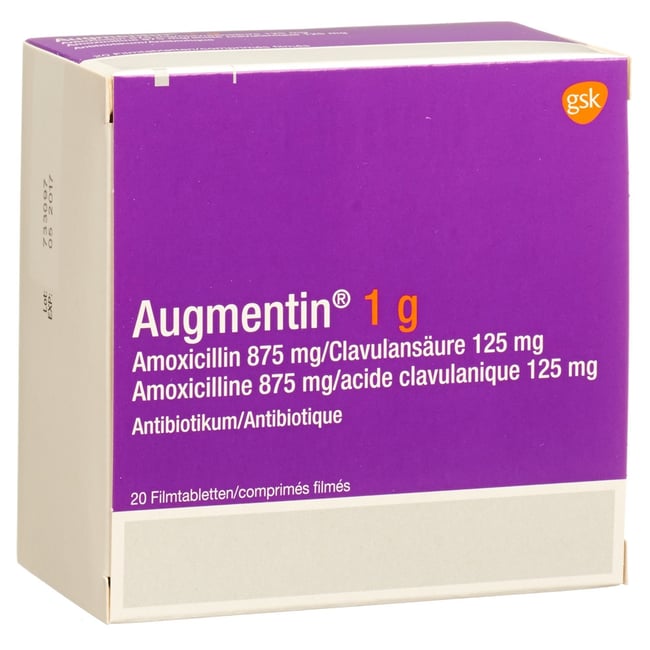 AUGMENTIN cpr pell 1 g adult blist 20 pce | Pharmacie Coop Vitality