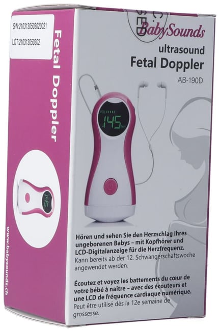 BABYSOUNDS Fetal Doppler mit LED-Digitalanzeige Herzschlag Baby mit ...