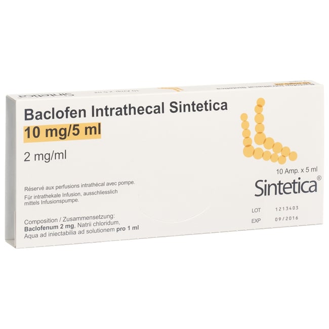 BACLOFENE Intrathecal Sint Inj Lös 10 mg/5ml Amp 5 ml | Coop Vitality ...