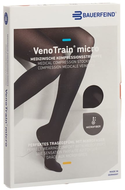 Bauerfeind VenoTrain Micro KKL2 AD L plus/short geschlossene Fussspitze ...