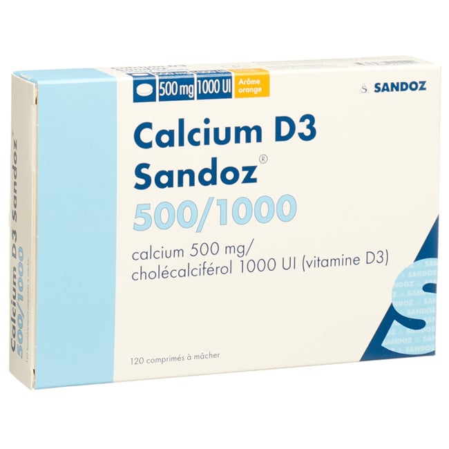 CALCIUM D3 Sandoz Kautabl 500/1000 Ds 120 Stk | Coop Vitality Apotheke