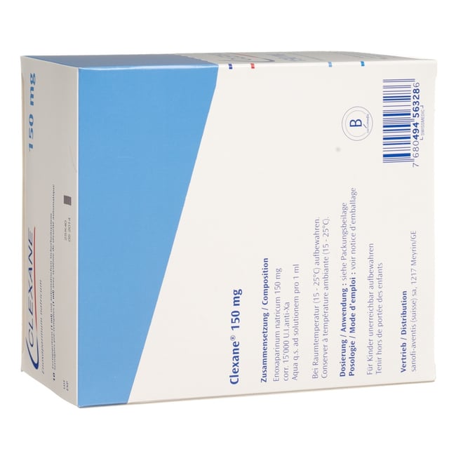 CLEXANE Inj Lös 150 mg/ml Fertspr 1 ml | Coop Vitality Apotheke