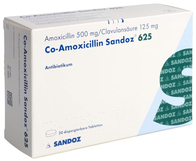 CO AMOXICILLINE Sandoz Disp Tabl 625 mg neu Blist 20 Stk | Coop ...