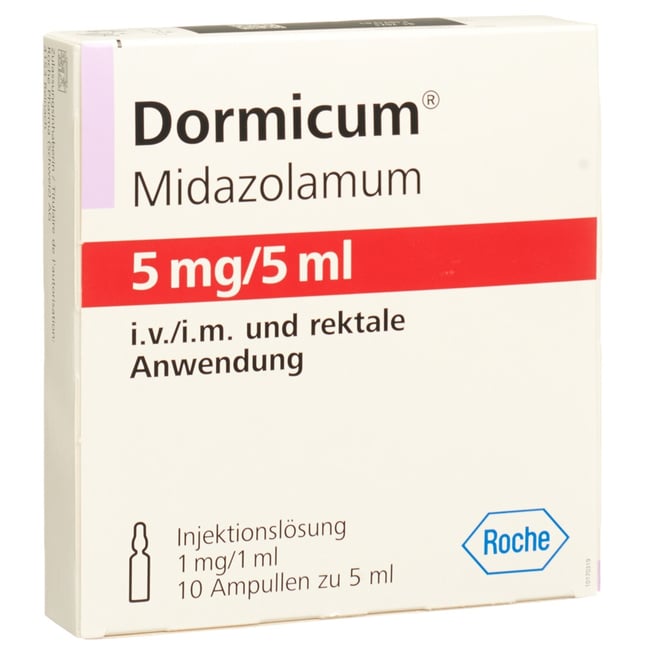 Dormicum Inj Lös 5 mg/5ml i.v., i.m, rektal Amp 5 ml | Coop Vitality ...