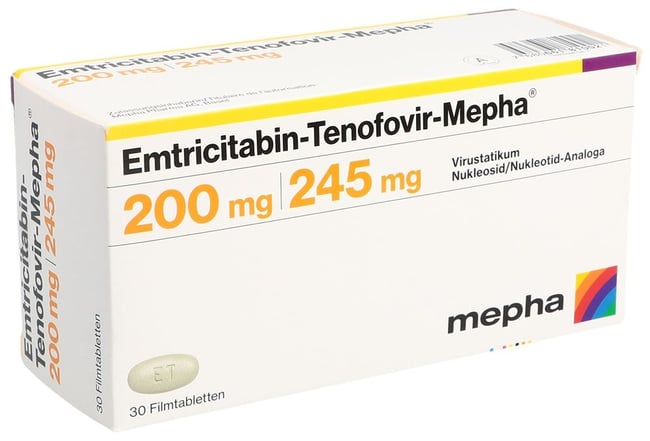 EMTRICITABINE TENOFOVIR Mepha Filmtabl 200/245 mg Blist 30 Stk | Coop ...