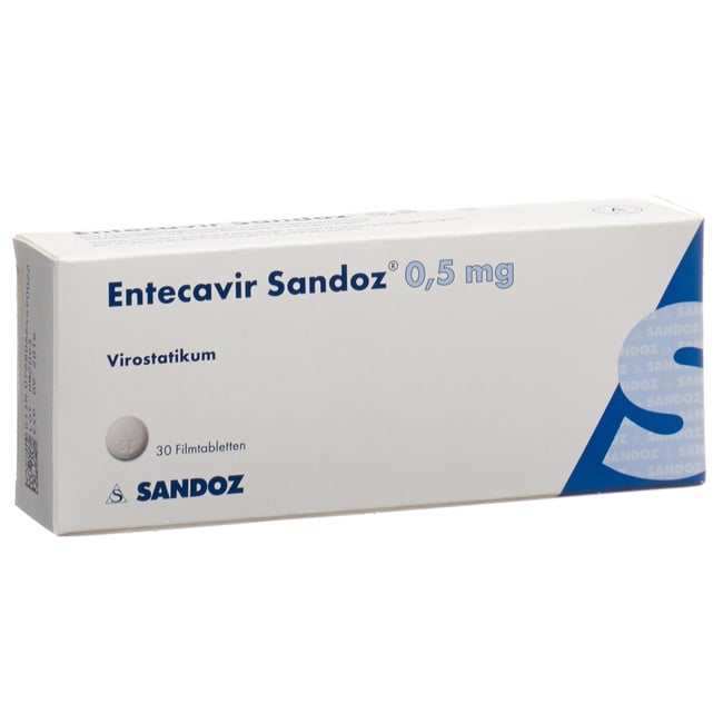 ENTECAVIR Sandoz cpr pell 0.5 mg blist 30 pce | Pharmacie Coop Vitality