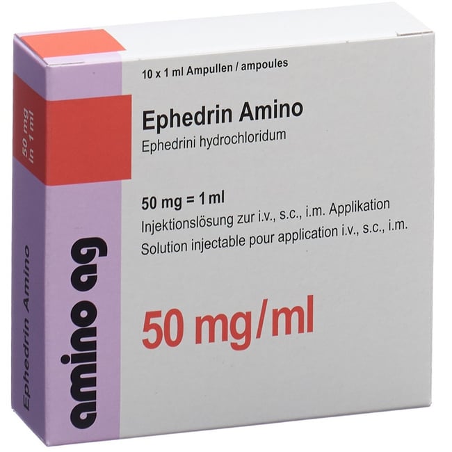 EPHEDRINE Amino Inj Lös 50 mg/ml Amp 1 ml | Coop Vitality Apotheke