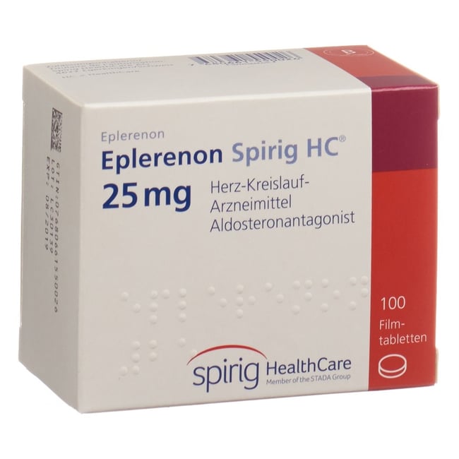 EPLERENONE Spirig HC Filmtabl 25 mg Blist 100 Stk | Coop Vitality Apotheke