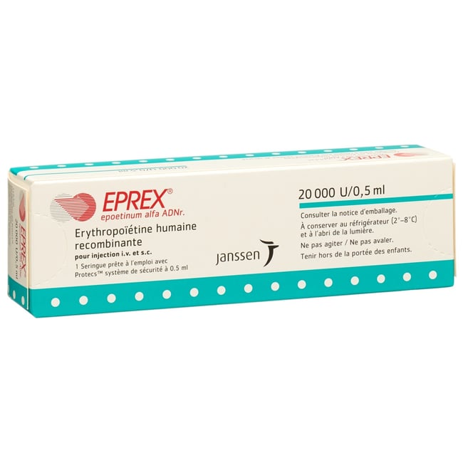 EPREX sol inj 20000 IE/0.5ml avec système de sécurité (Protecs) ser pré ...