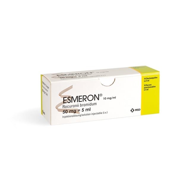 ESMERON sol inj 50 mg/5ml flac 5 ml | Pharmacie Coop Vitality