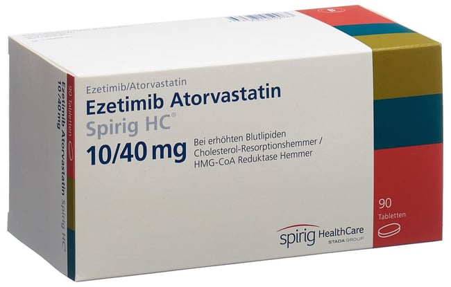 EZETIMIBE ATORVASTATINE Atorvast Spirig HC Tabl 10 mg/40 mg Blist 90 ...