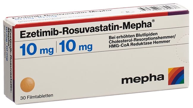 EZETIMIBE ROSUVASTATINE Mepha Filmtabl 10mg/10mg Blist 30 Stk | Coop ...
