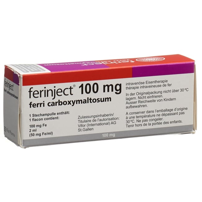 FERINJECT prép inj perf 100 mg/2ml flac 2 ml | Pharmacie Coop Vitality