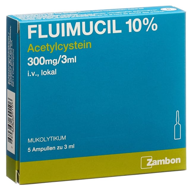 FLUIMUCIL 10% Inj Lös 300 mg/3ml Amp 3 ml | Coop Vitality Apotheke