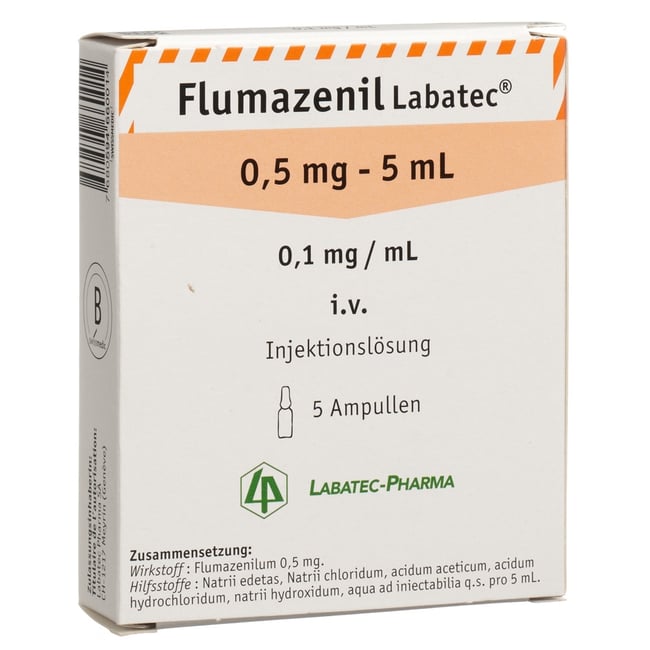 FLUMAZENIL Labatec Inj Lös 0.5 mg/5ml Amp 5 ml | Coop Vitality Apotheke