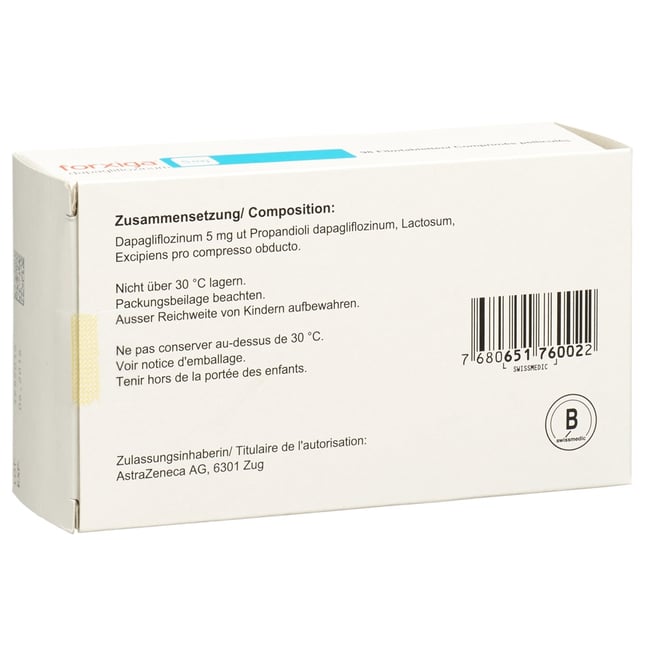 FORXIGA Filmtabl 5 mg Blist 98 Stk | Coop Vitality Apotheke