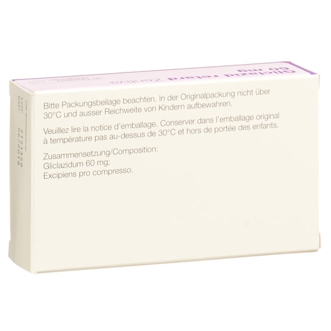 GLICLAZIDE retard Zentiva Ret Tabl 60 mg Blist 30 Stk | Coop Vitality ...