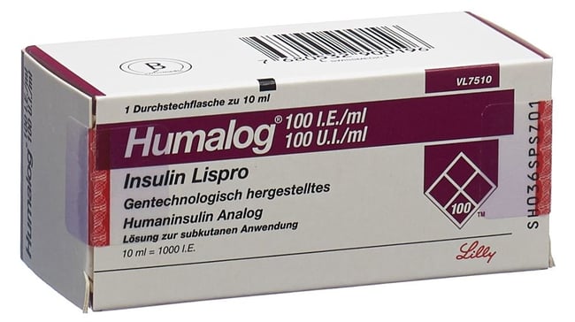 HUMALOG Insuline sol inj 100 IE/ml flac 10 ml | Pharmacie Coop Vitality