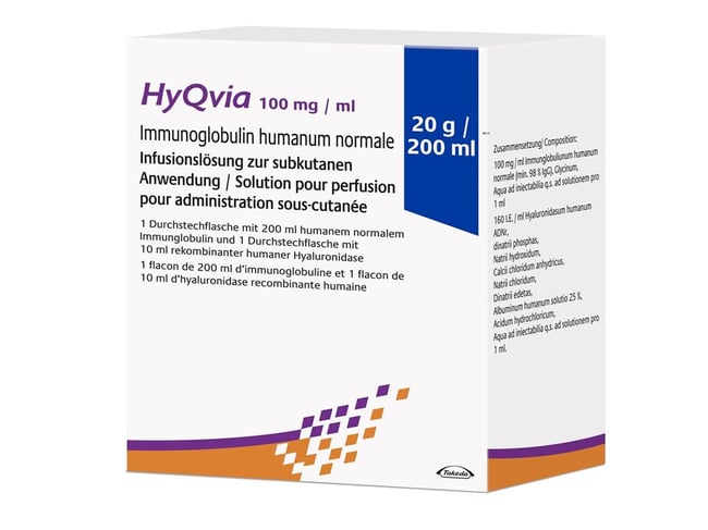 HyQvia Inf Lös 20 g/200ml Dual Flaschen Durchstf 200 ml | Coop Vitality Apotheke