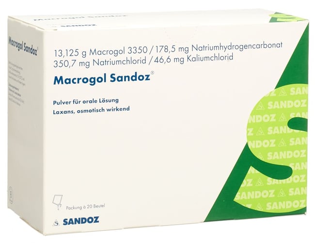 MACROGOL Sandoz Plv Btl 20 Stk | Coop Vitality Apotheke